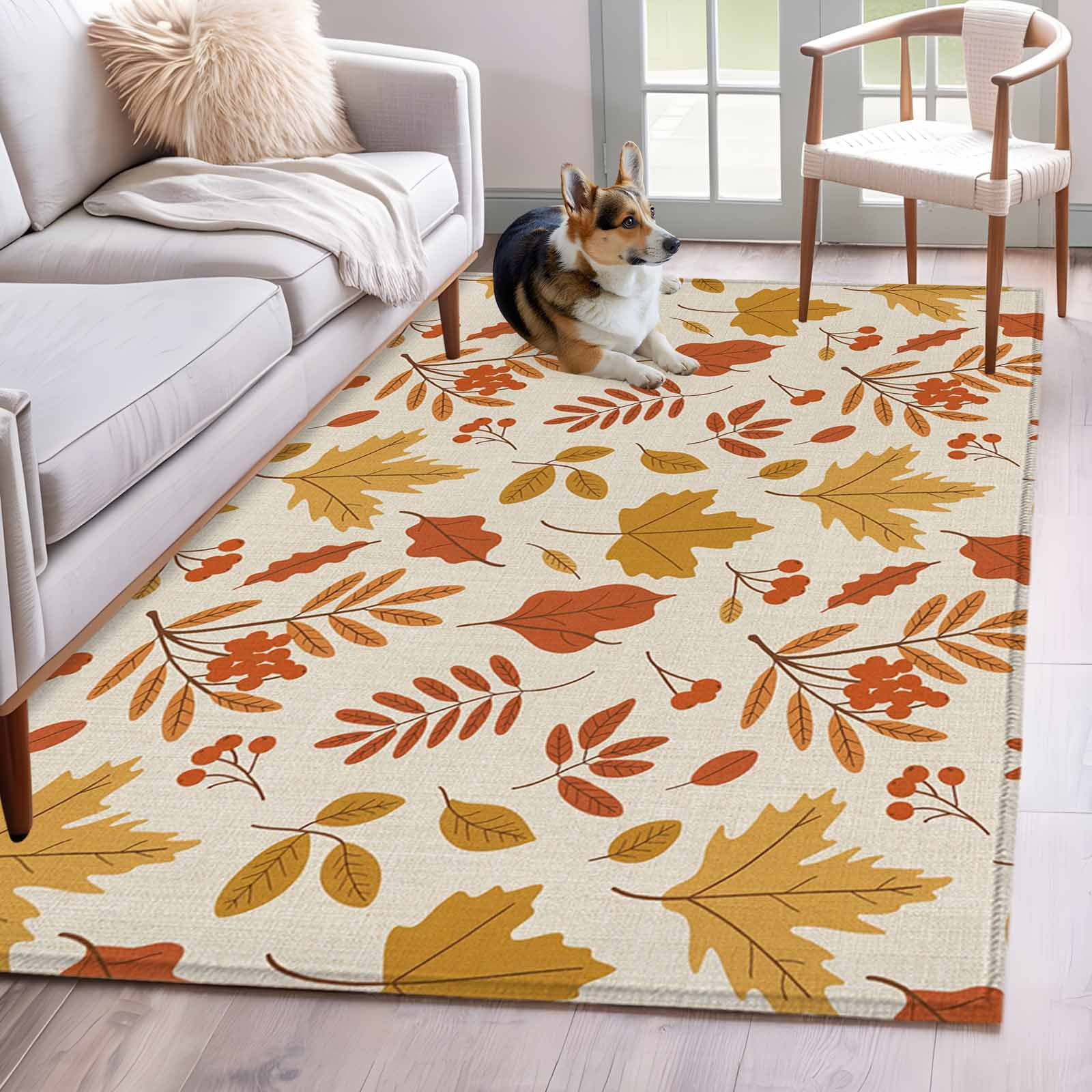 Area Rug for Living Room, Fall Non-Slip Indoor Large Carpet for Bedroom ...