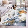 Area Rug for Living Room, Fall Pumpkin Non-Slip Indoor Large Carpet for ...