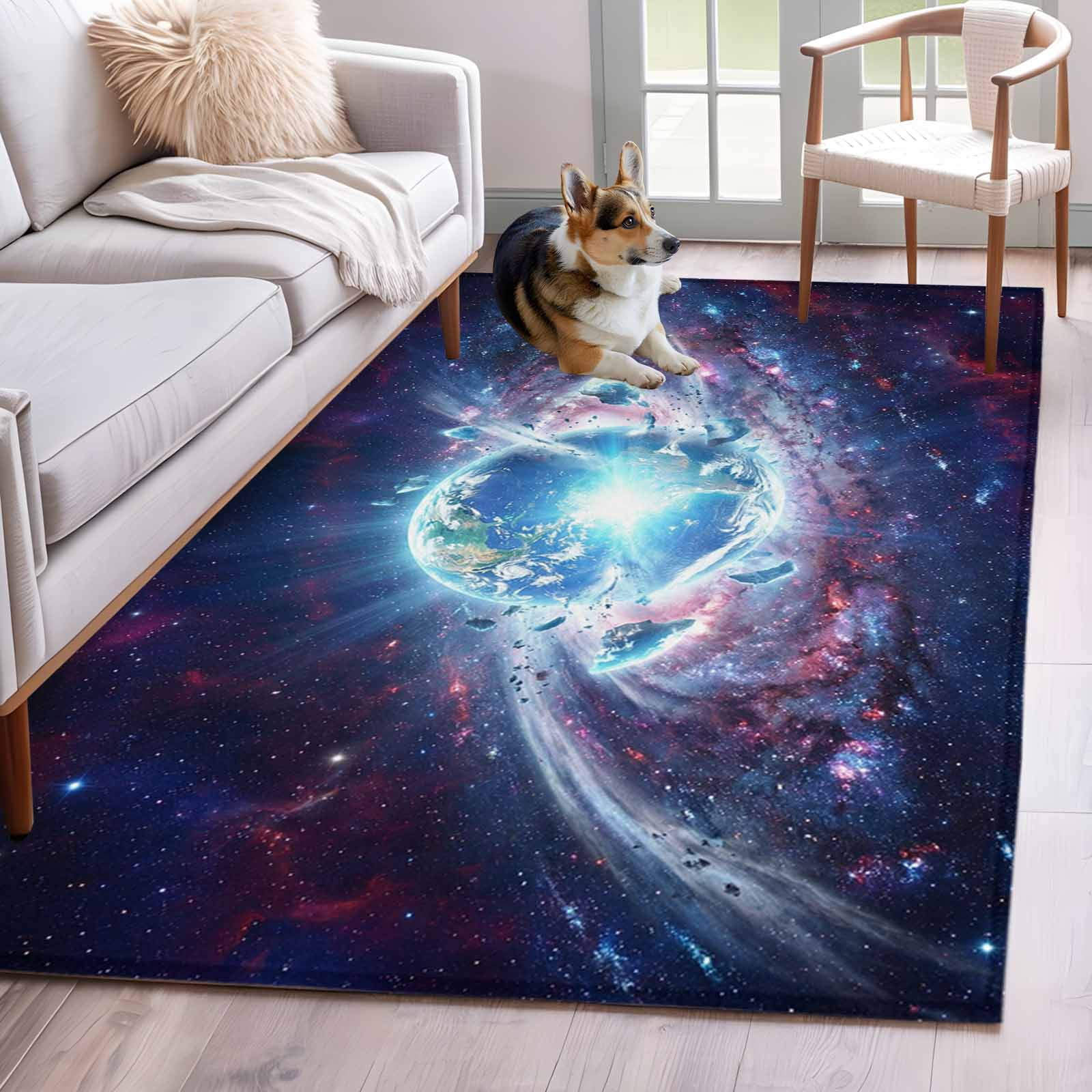 Area Rug for Living Room, Global Explosion Non-Slip Indoor Large Carpet ...