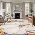 Area Rug for Living Room, Grey Pumpkins Fall Non-Slip Indoor Ex Large ...