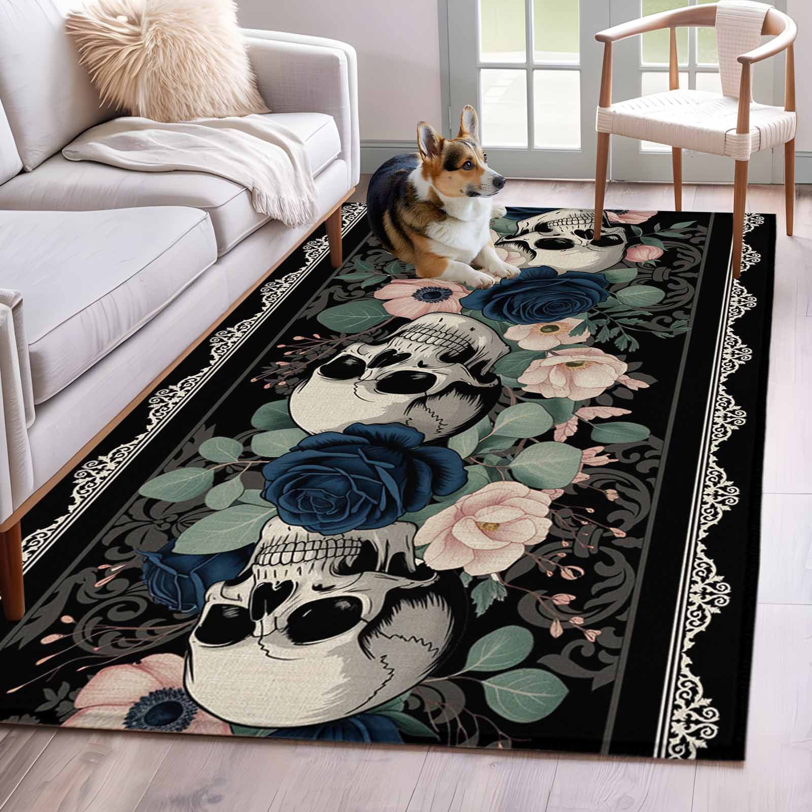 Area Rug for Living Room, Halloween Non-Slip Indoor Large Carpet for ...
