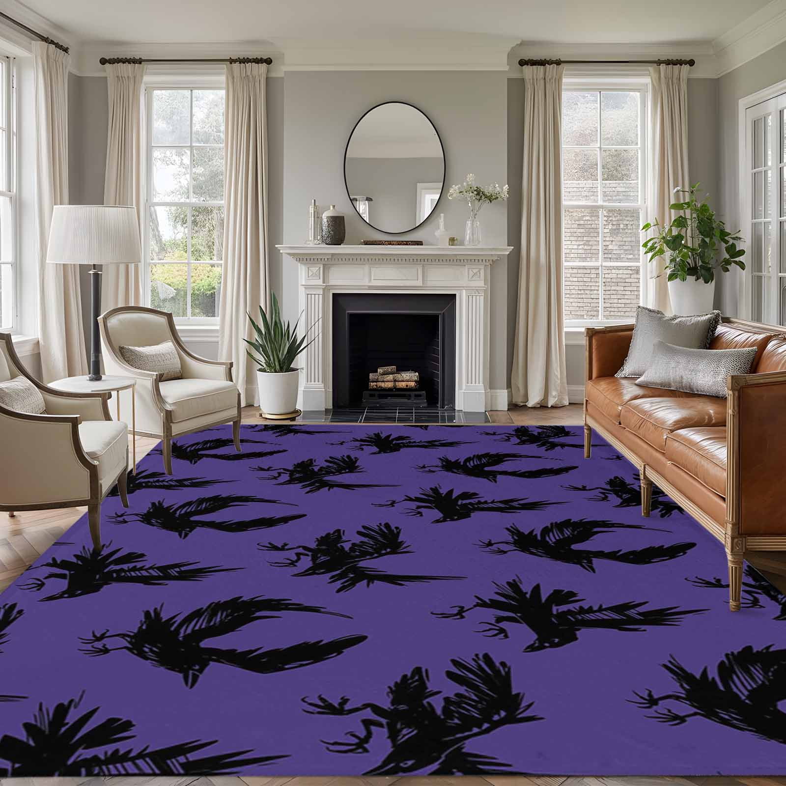 Area Rug for Living Room, Halloween Non-Slip Indoor Large Carpet for ...
