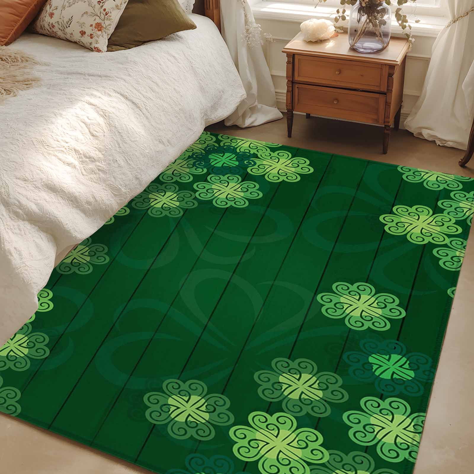 Area Rug for Living Room, Happy St. Patrick's Day Non-Slip Indoor Large ...