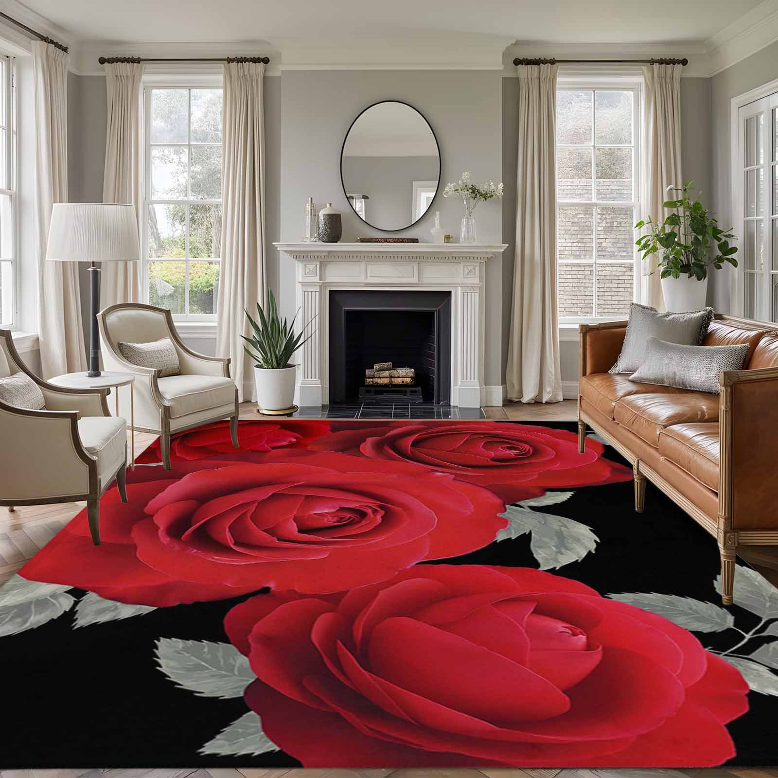 Area Rug for Living Room, Happy Valentine's Day Non-Slip Indoor Large ...