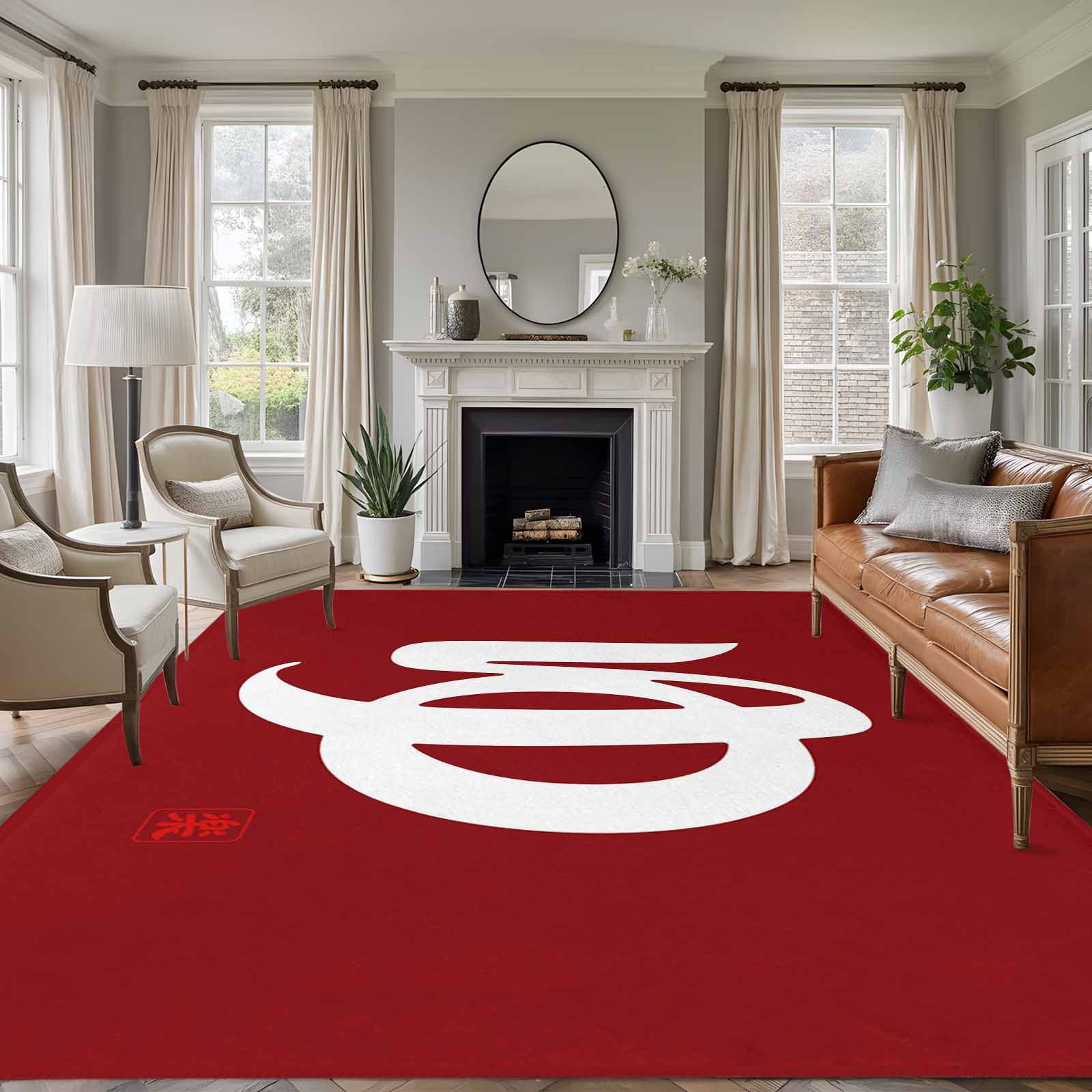 Area Rug for Living Room, Japanese Style Non-Slip Indoor Large Carpet ...