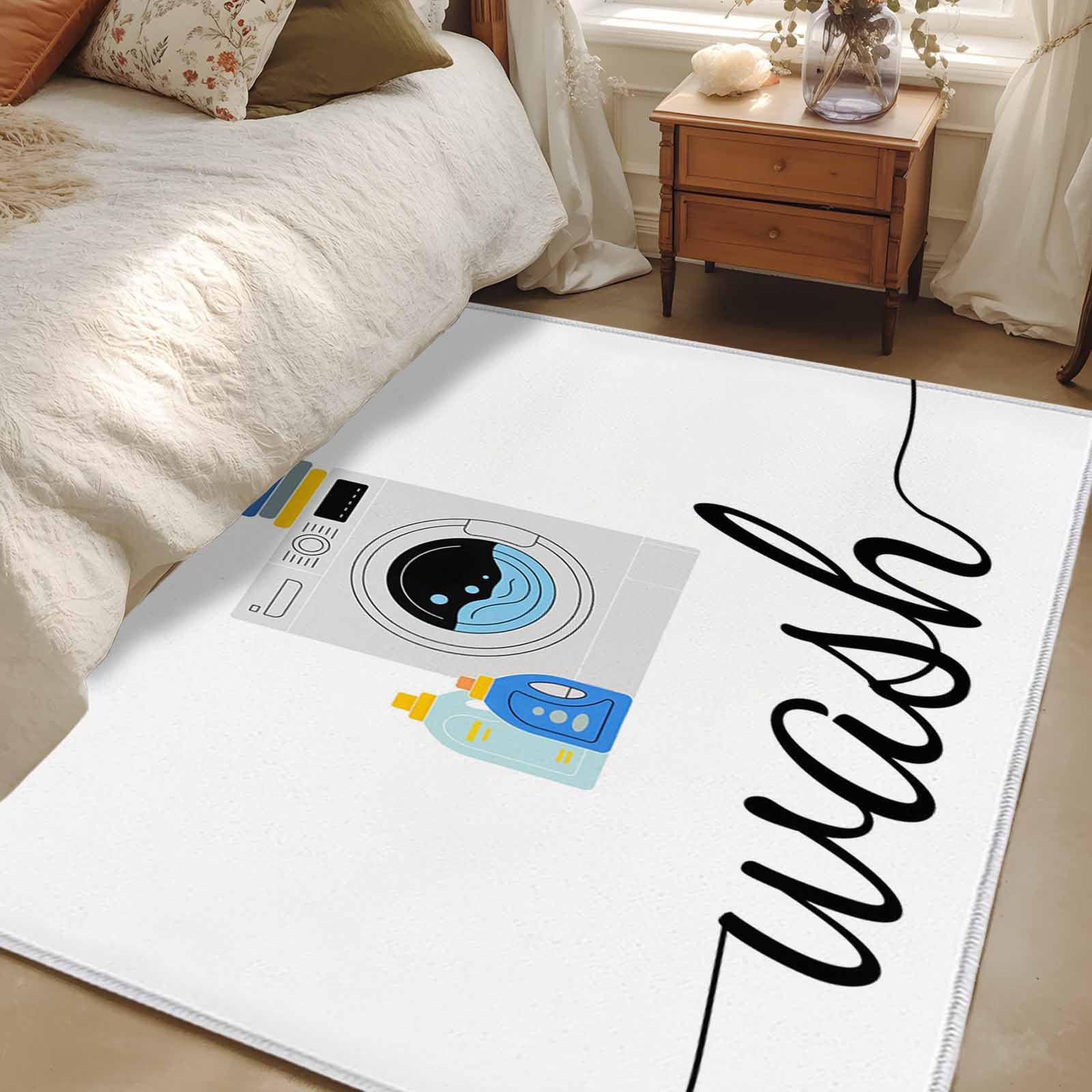 Area Rug for Living Room, Laundry Room Non-Slip Indoor Large Carpet for ...