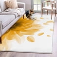 Area Rug for Living Room, Modern Yellow Non-Slip Indoor Large Carpet ...