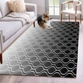 Area Rug for Living Room, Moroccan Black Non-Slip Indoor Large Carpet ...