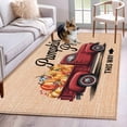 Area Rug for Living Room, Orange Pumpkins Fall Non-Slip Indoor Large ...