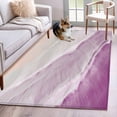 Area Rug for Living Room, Pink Coastal Wave Non-Slip Indoor Large ...