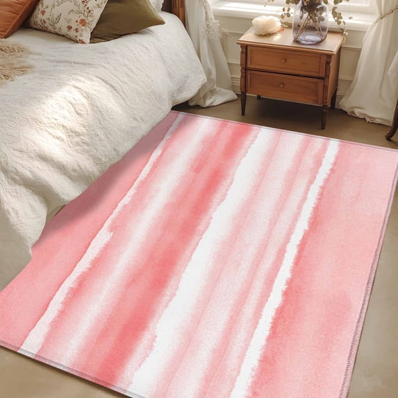 Area Rug for Living Room, Pink Ombre Non-Slip Indoor Large Carpet for ...
