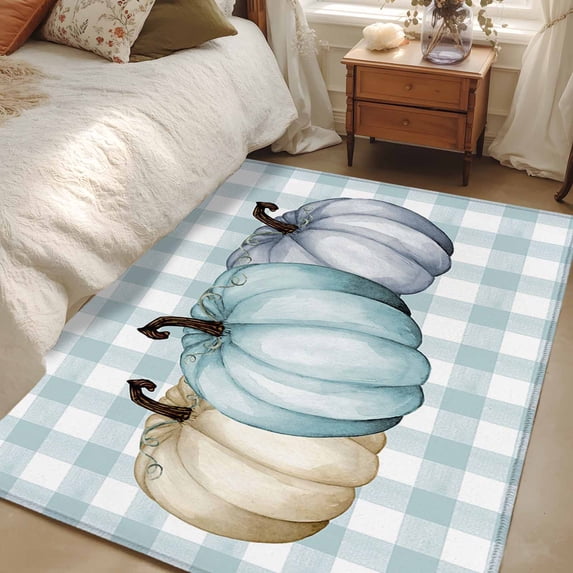Area Rug for Living Room, Pumpkins Non-Slip Indoor Large Carpet for ...