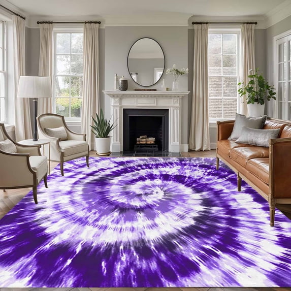 Area Rug for Living Room, Purple Ombre Non-Slip Indoor Large Carpet for ...