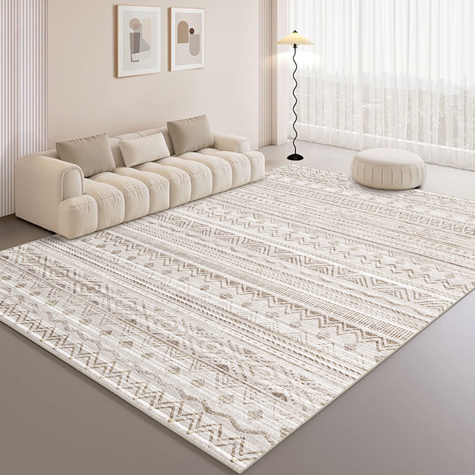 Area Rug Living Room Rugs, 5'x7' Large Soft Machine Washable Moroccan ...