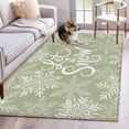 Area Rug for Living Room, Sage Green Christmas Non-Slip Indoor Large ...