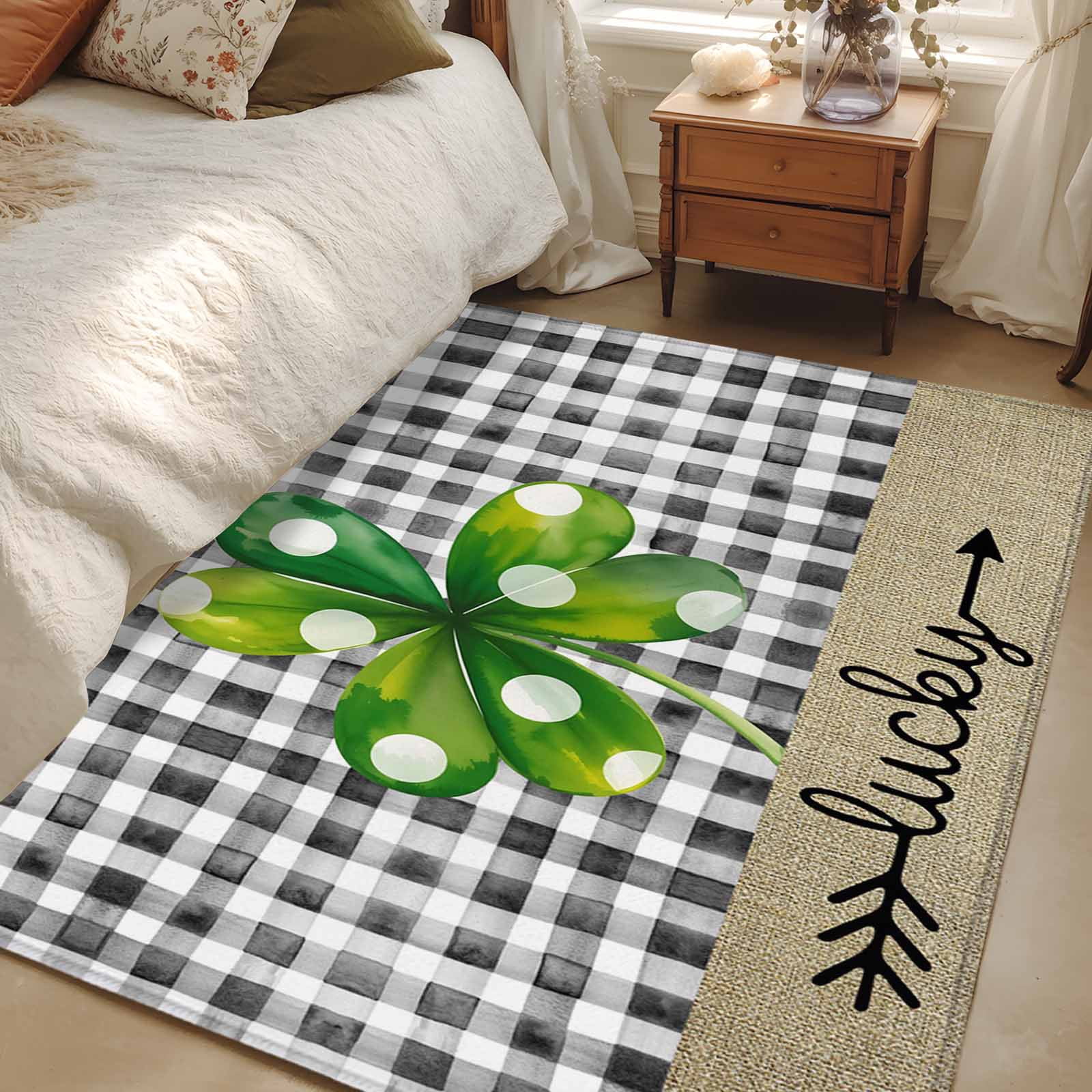 Area Rug for Living Room, Saint Patrick's Day Non-Slip Indoor Large ...