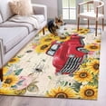 Area Rug for Living Room, Spring Yellow Sunflowers Non-Slip Indoor ...