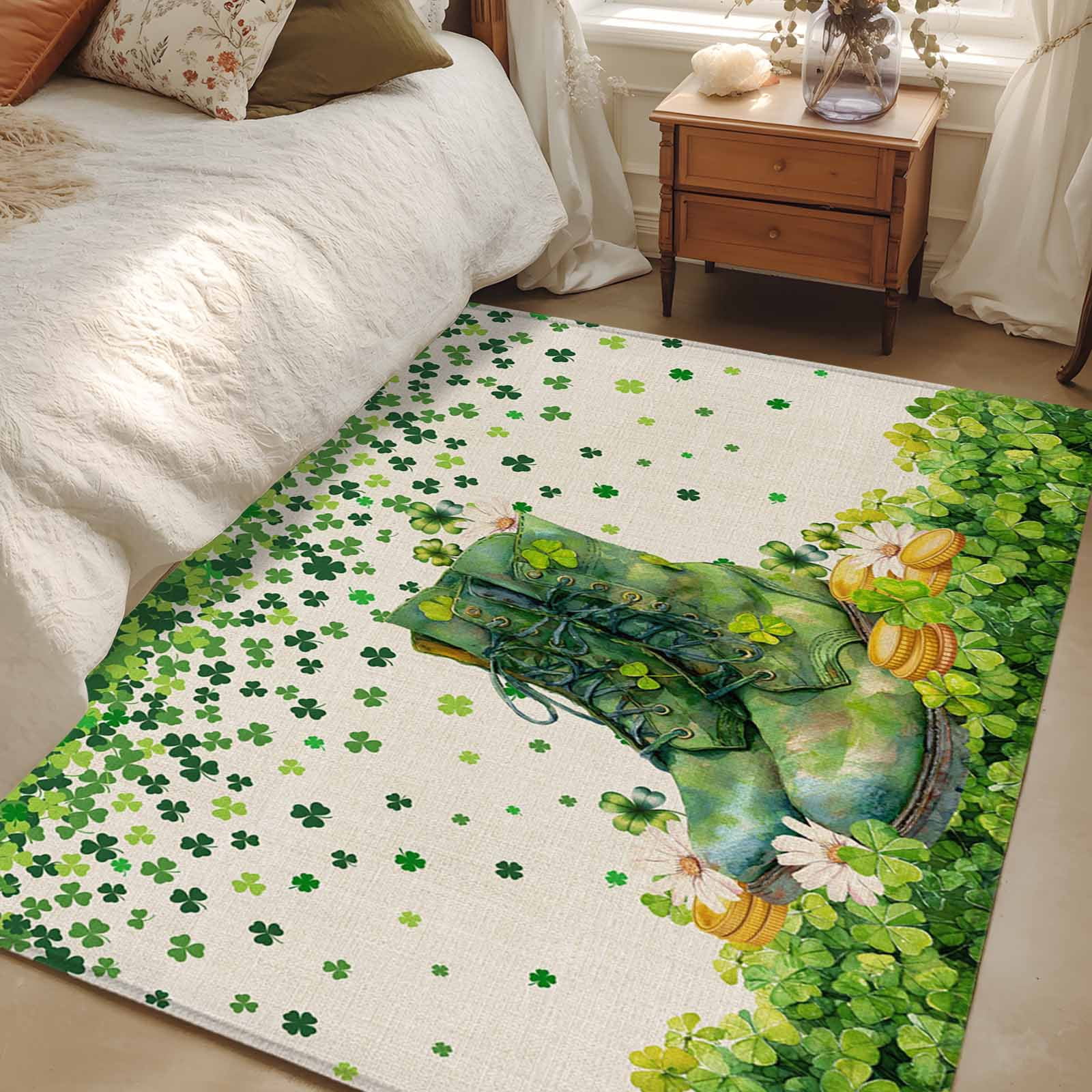 Area Rug for Living Room, St. Patrick's Day Non-Slip Indoor Large ...
