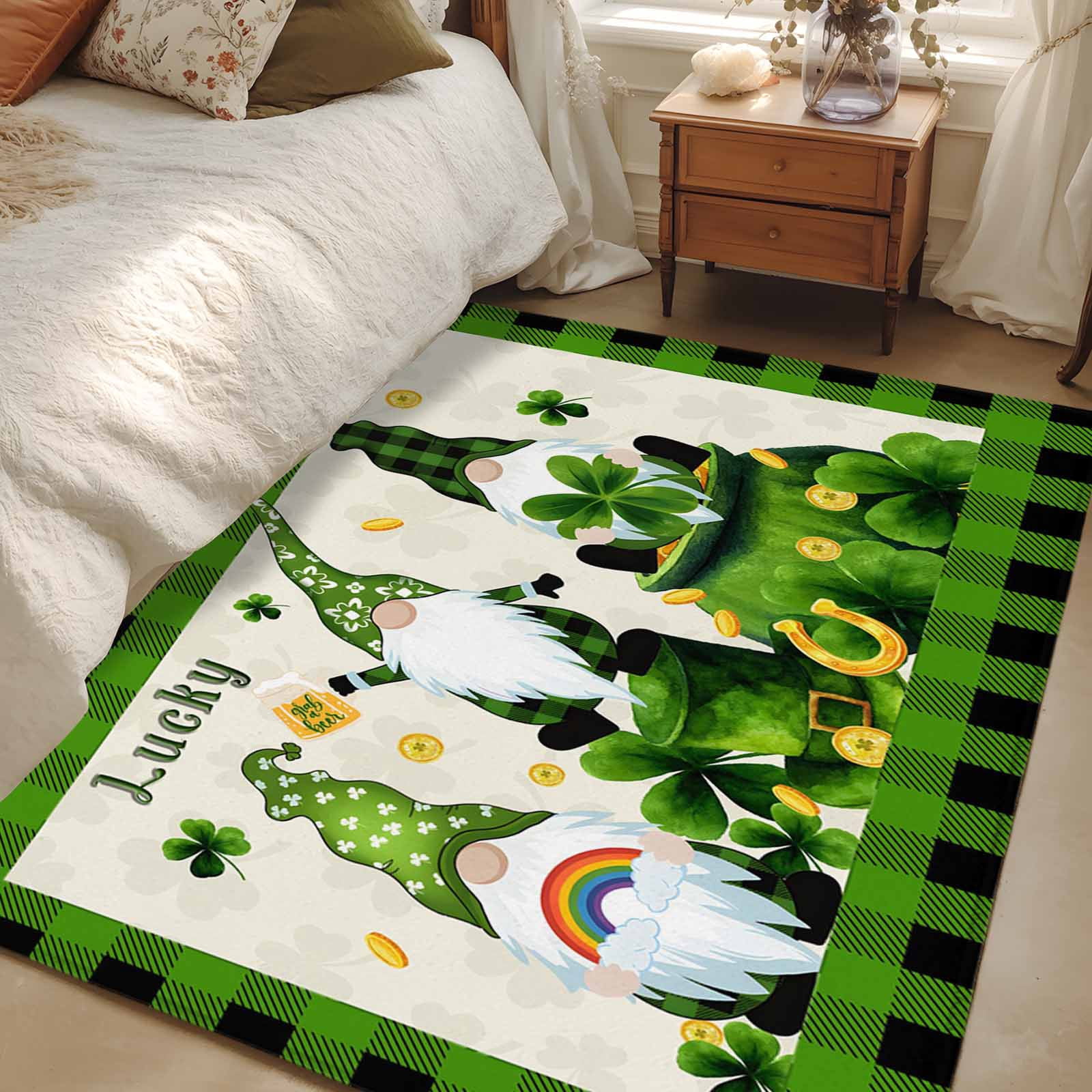 Area Rug for Living Room, St. Patrick's Day Non-Slip Indoor Large ...