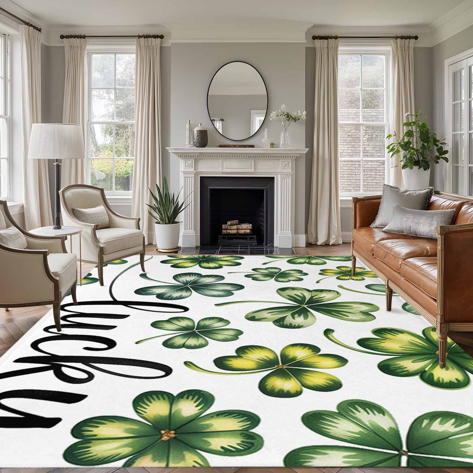 Area Rug for Living Room, St. Patrick's Day Non-Slip Indoor Large ...