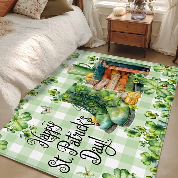 Area Rug for Living Room, St. Patrick's Day Non-Slip Indoor Large ...