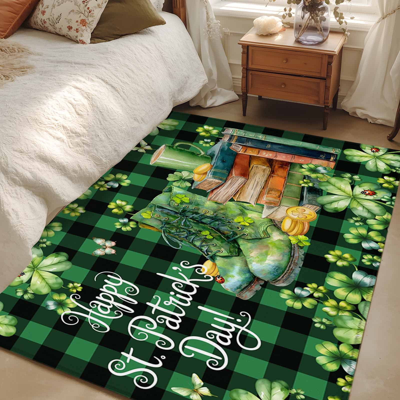 Area Rug for Living Room, St. Patrick's Day Non-Slip Indoor Large ...