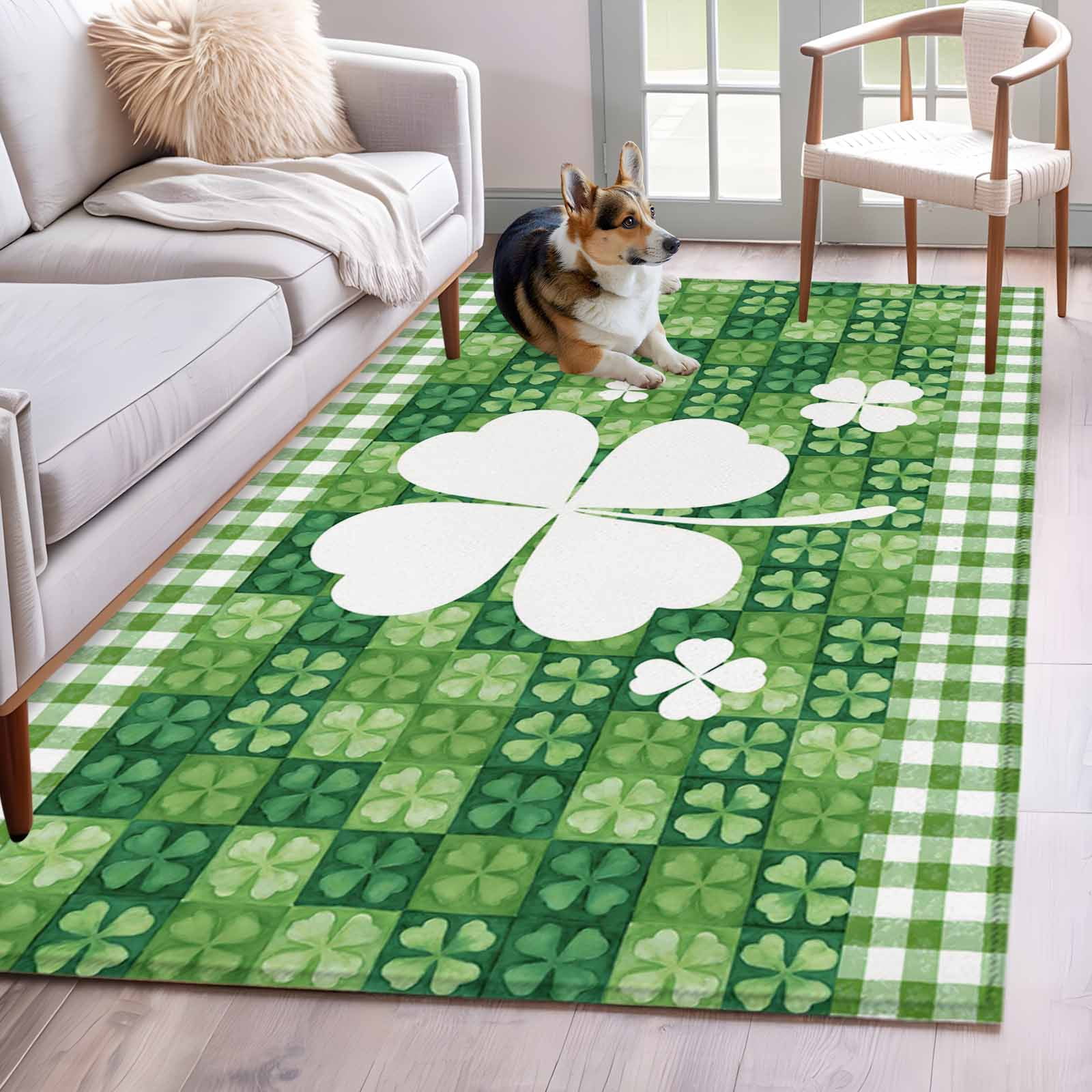 Area Rug for Living Room, St Patrick's Day Non-Slip Indoor Large Carpet ...
