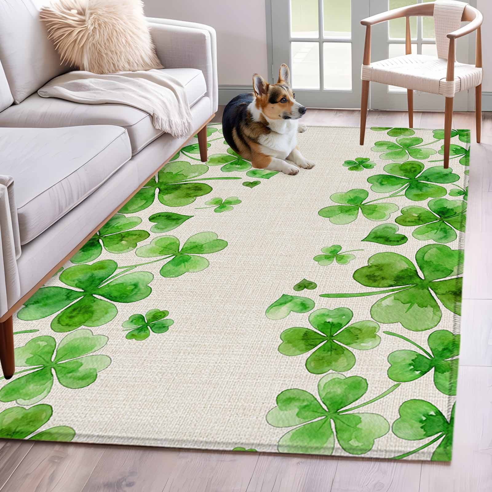 Area Rug for Living Room, St. Patrick's Day Non-Slip Indoor Large ...