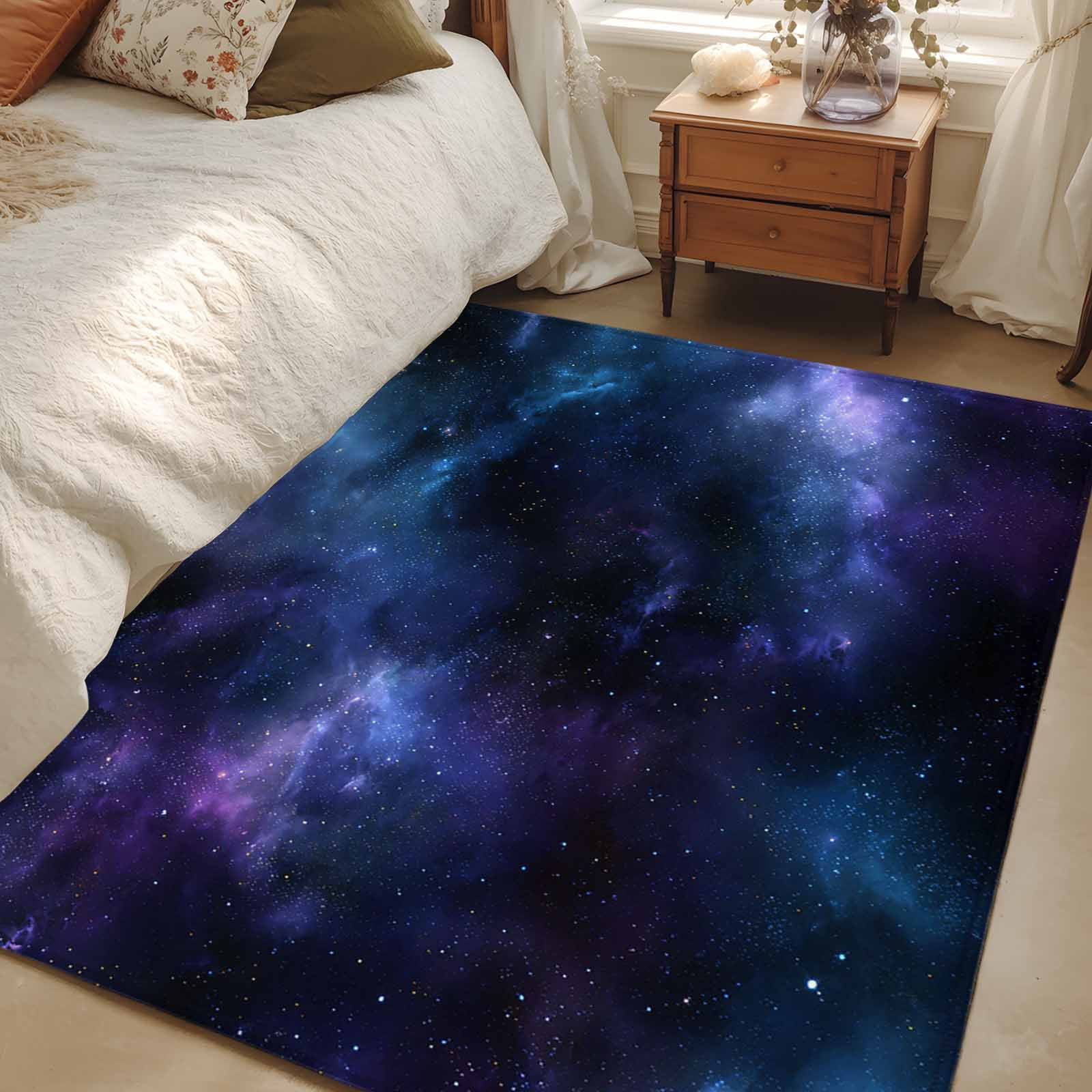 Area Rug for Living Room, Star Sky Non-Slip Indoor Large Carpet for ...