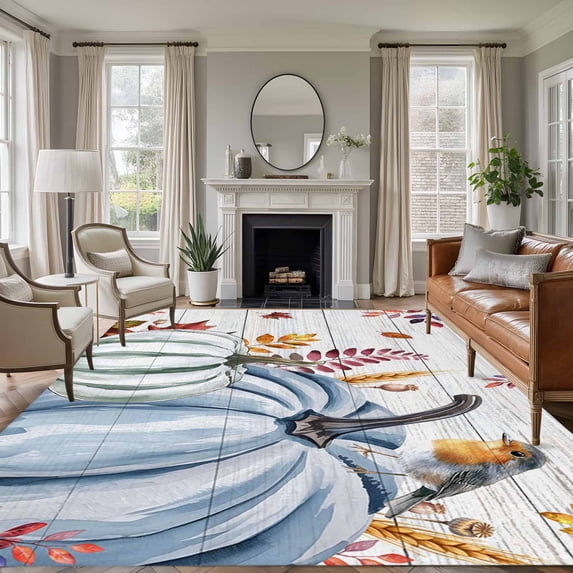 Area Rug for Living Room, Thanksgiving Fall Non-Slip Indoor Large ...