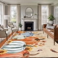 Area Rug for Living Room, Thanksgiving Fall Non-Slip Indoor Large ...