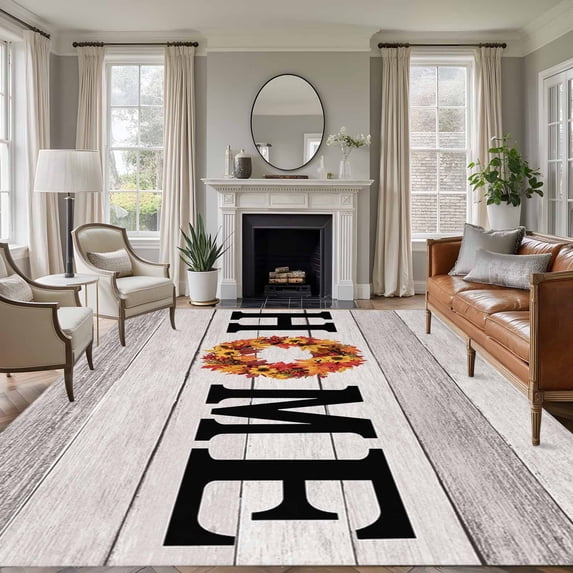 Area Rug for Living Room, Thanksgiving Non-Slip Indoor Ex Large Carpet ...