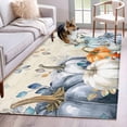 Area Rug for Living Room, Thanksgiving Pumpkin Non-Slip Indoor Large ...