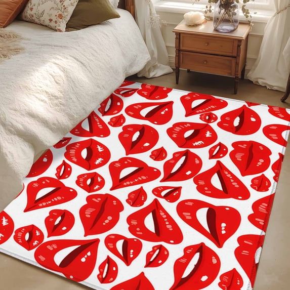 Area Rug for Living Room, Valentines Non-Slip Indoor Large Carpet for ...