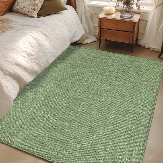 Area Rug for Living Room, Vintage Forest Green Non-Slip Indoor Large Carpet for Bedroom/Dining ...