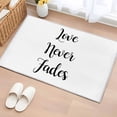 Area Rug Love Never Fades Quote Black White Rectangle Area Rugs ...