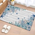 Area Rug Marine Life Starfish Corals Rectangle Area Rugs Washable Rug ...