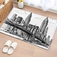 Area Rug Modern Bridge Building Sketch Rectangle Area Rugs Washable Rug ...