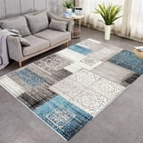 Area Rug Modern Geometric Anti-slip Carpet Indoor Mat Decoration Large ...