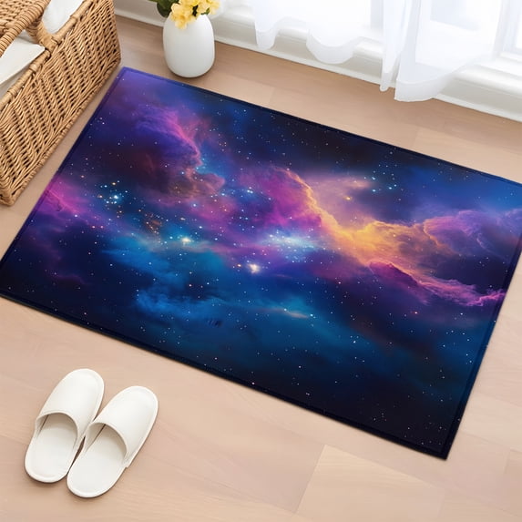 Area Rug Modernism Starry Sky Universe Soft Rectangle Area Rugs ...
