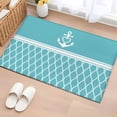 Area Rug Nautical Anchor on Blue Background Rectangle Area Rugs ...