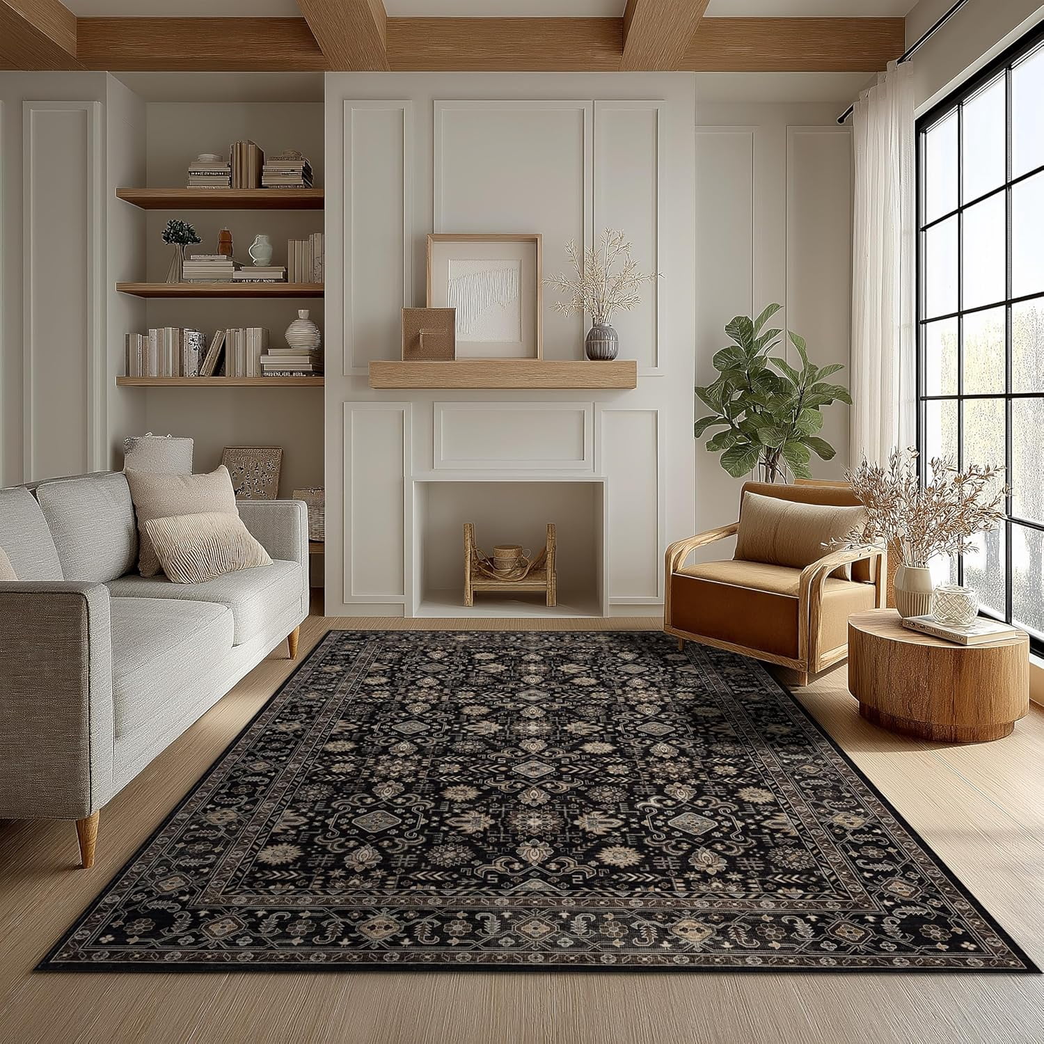 Area Rug Non Slip Machine Washable Ultra Soft Living Room/Bedroom ...