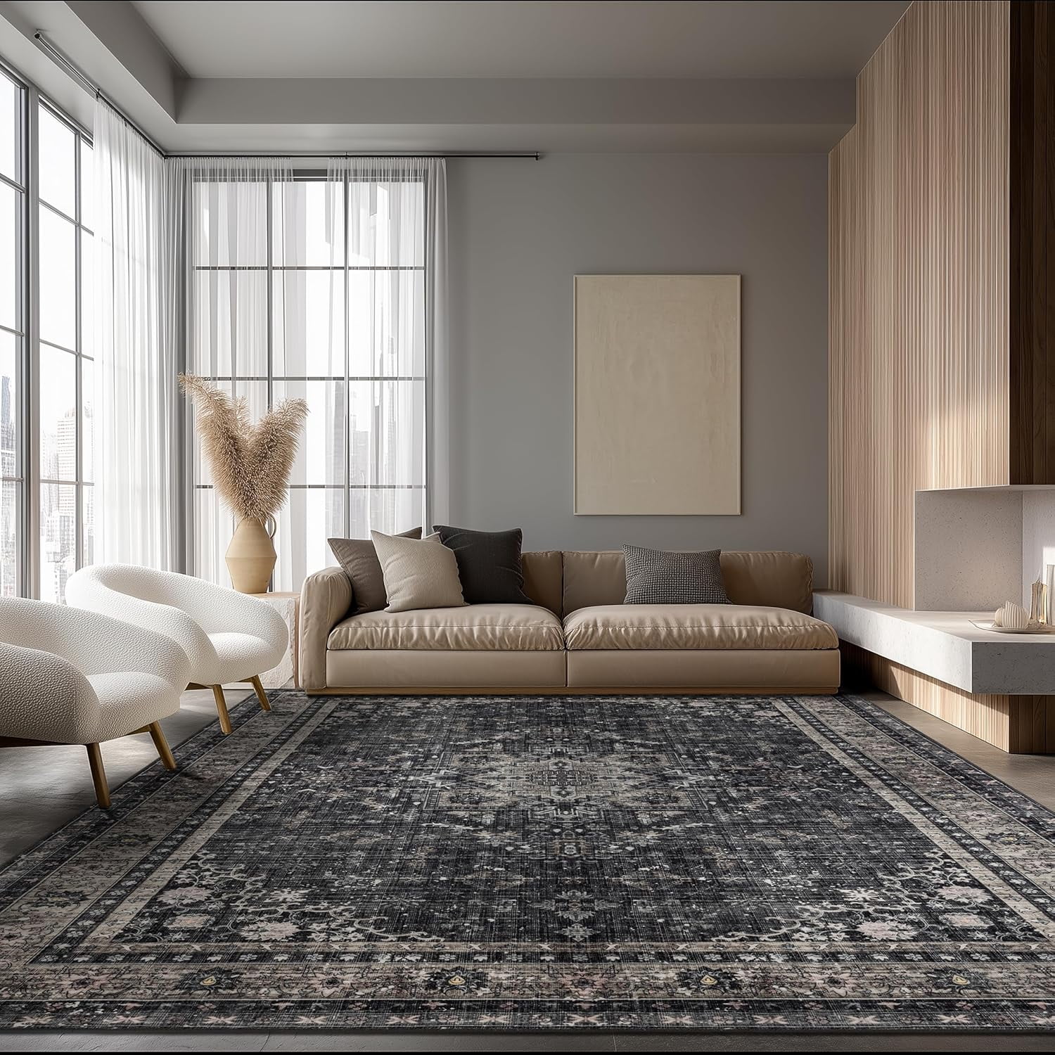 Area Rug Non Slip Machine Washable Ultra Soft Living Room/Bedroom ...