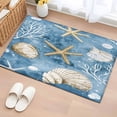 Area Rug Ocean Marine Starfish Conch Shell Soft Rectangle Area Rugs ...