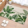Area Rug Rustic Monstera Palm Leaf Rectangle Area Rugs Washable Rug for ...