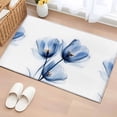 Area Rug Spring Blossom Tulip Blue Flower Soft Rectangle Area Rugs ...