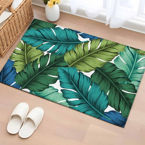 Area Rug Tropical Banana Leaf Soft Rectangle Area Rugs Washable Rug for ...