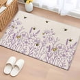 Area Rug Vintage Farm Purple Flowers Soft Rectangle Area Rugs Washable ...