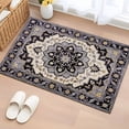Area Rug Vintage Navy Blue Geometric Rectangle Area Rugs Washable Rug ...