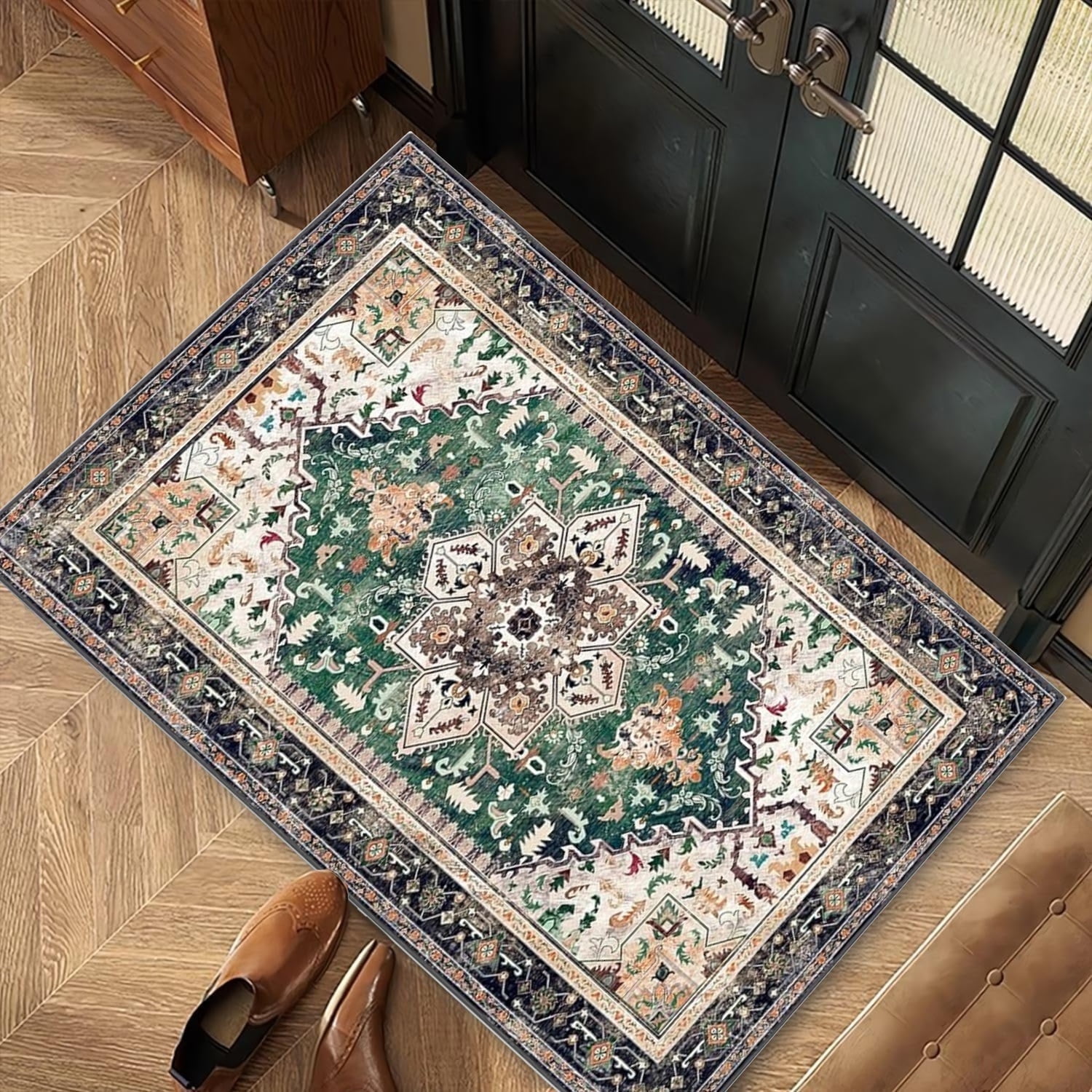 Area Rug, Yamaziot 2'x3' Washable Doormat for Indoor, Vintage Boho Area ...